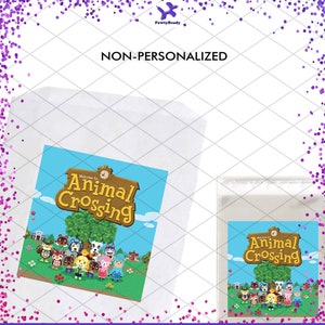 Animal Crossing Sticker Labels Favors Birthday Party Decoration Isabel ...