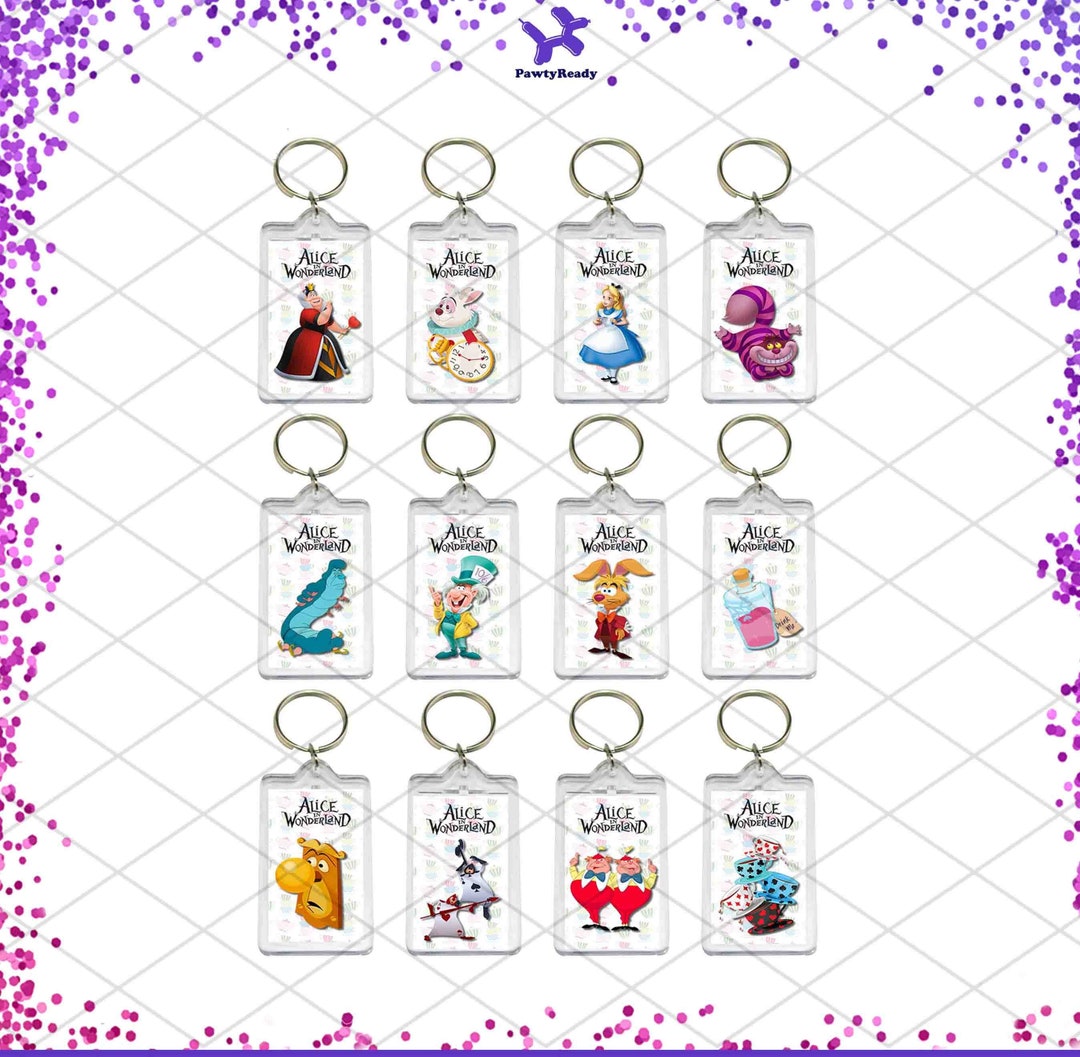 Alice Keychains Favor Birthday Party Food Picks Cake Decoration Kids ...