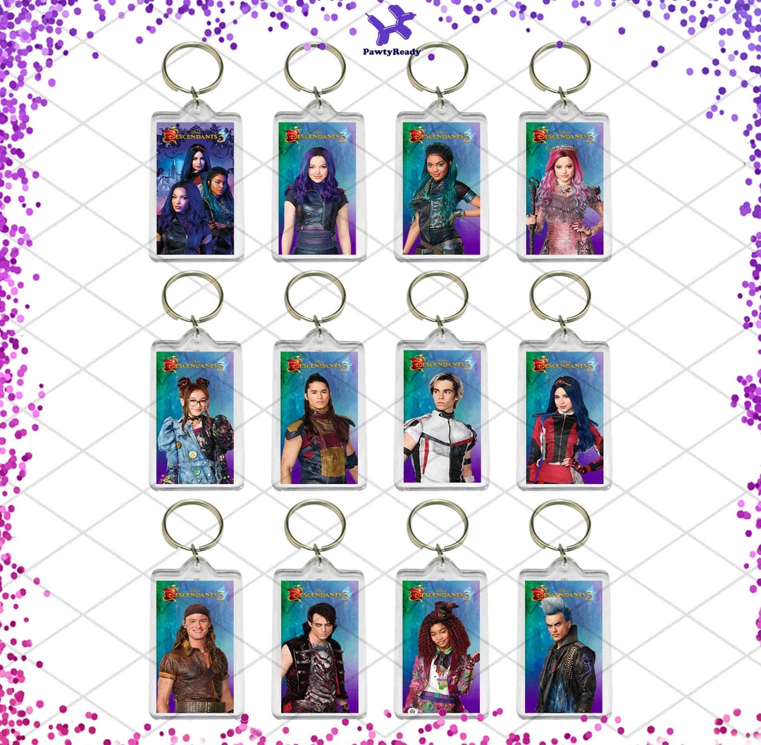Descendants Keychains Favors Birthday Party Favor Gifts Prize Key ...