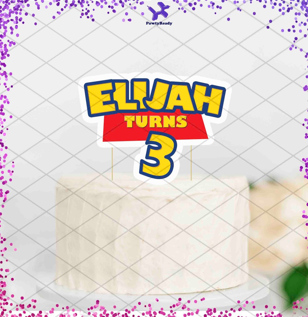 Toy Story Custom Name Logo Toppers Centerpiece Birthday Party ...