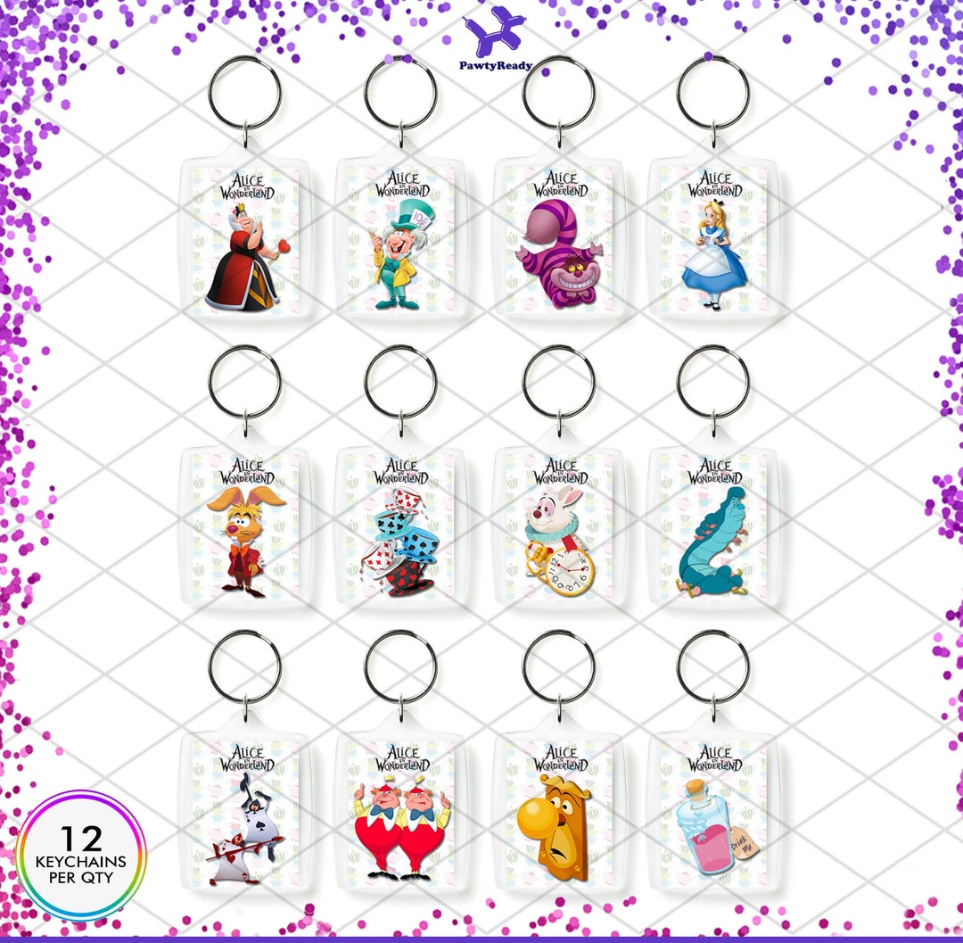 Alice Keychains Favor Birthday Party Food Picks Cake Decoration Kids ...