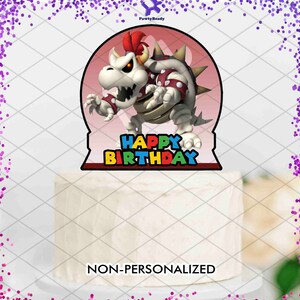 Bowser Cake Toppers Birthday Party Food Picks Cake Decoration Kids ...