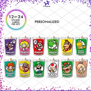 Super Mario Capri Sun Juice Pouch Sticker Labels Favors Birthday Party ...