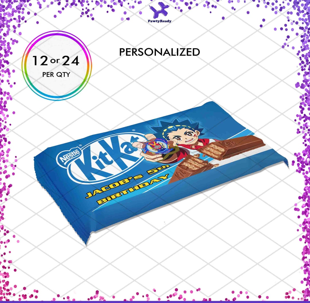Beyblade Kit Kat Candy Wrapper Party Favor Label Birthday Decorations ...