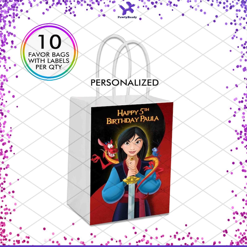 Mulan Party Favor Bag - Etsy