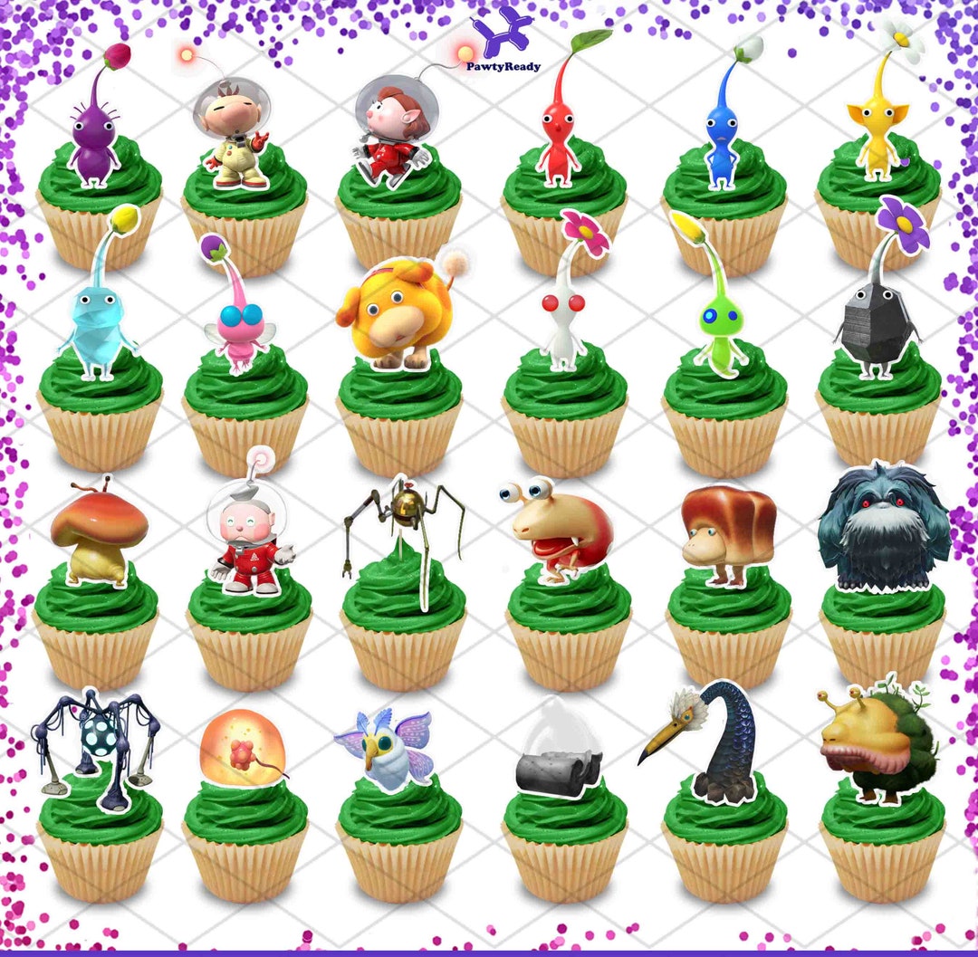 Pikmin Toppers Cupcakes Birthday Party Decorations Game - Etsy