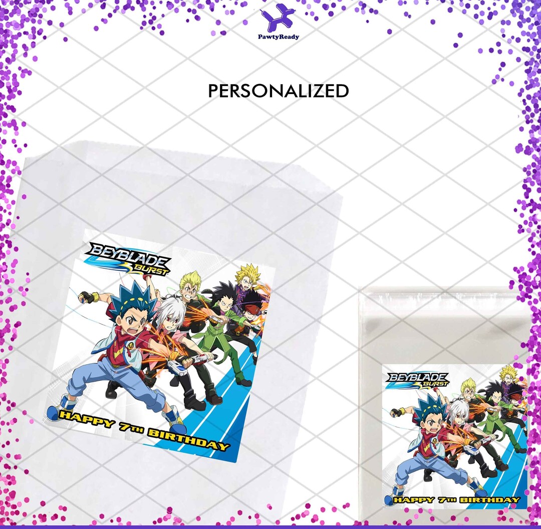 Beyblade Sticker Labels Favors Birthday Party Decoration Burst Anime - Etsy