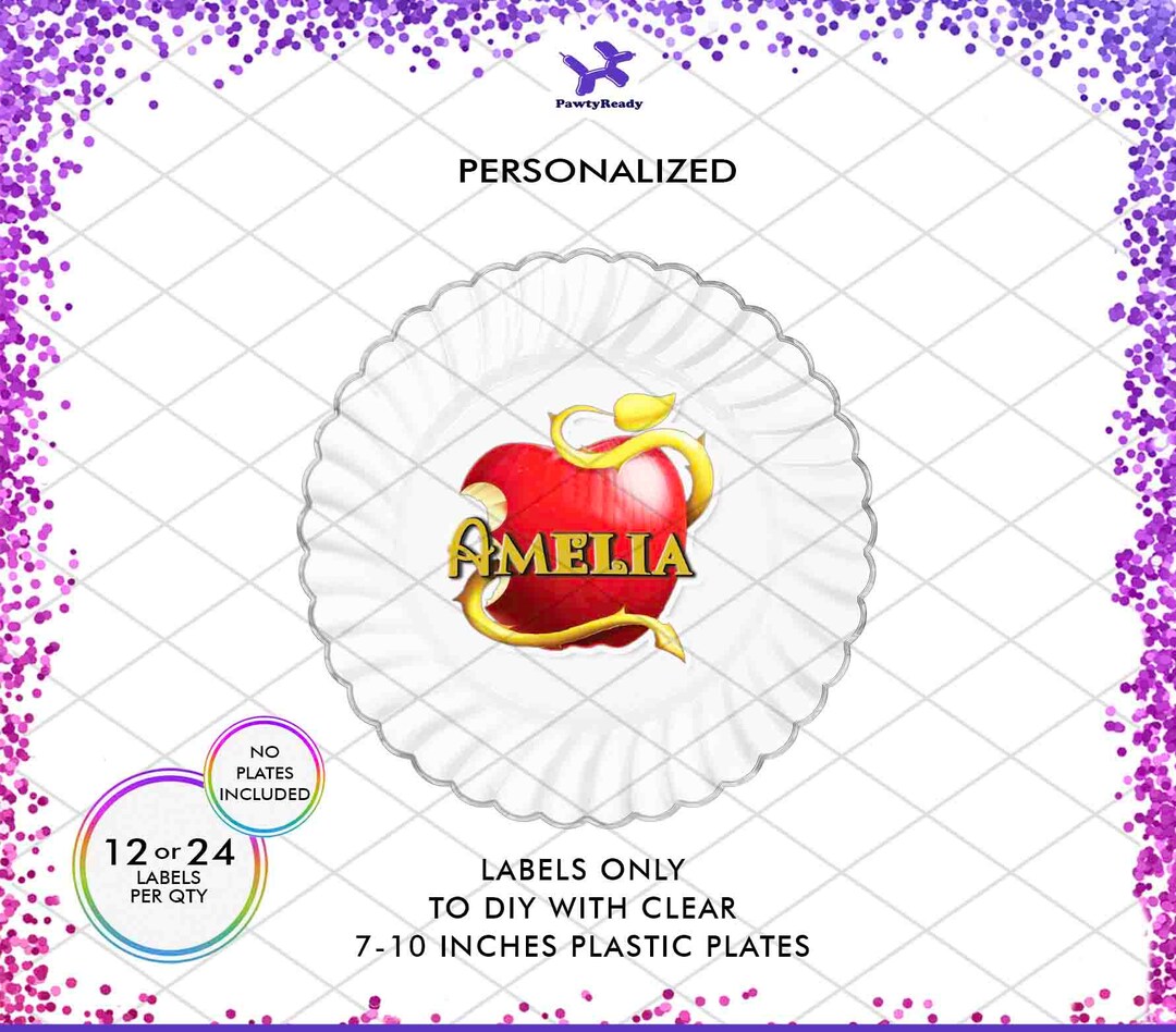 Descendants 4 Rise of Red Chloe Personalized Logo Plate Label DIY ...