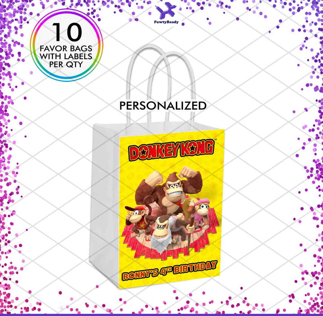 Donkey Kong Party Favor Bags Gift Birthday Party Favor Decorations ...