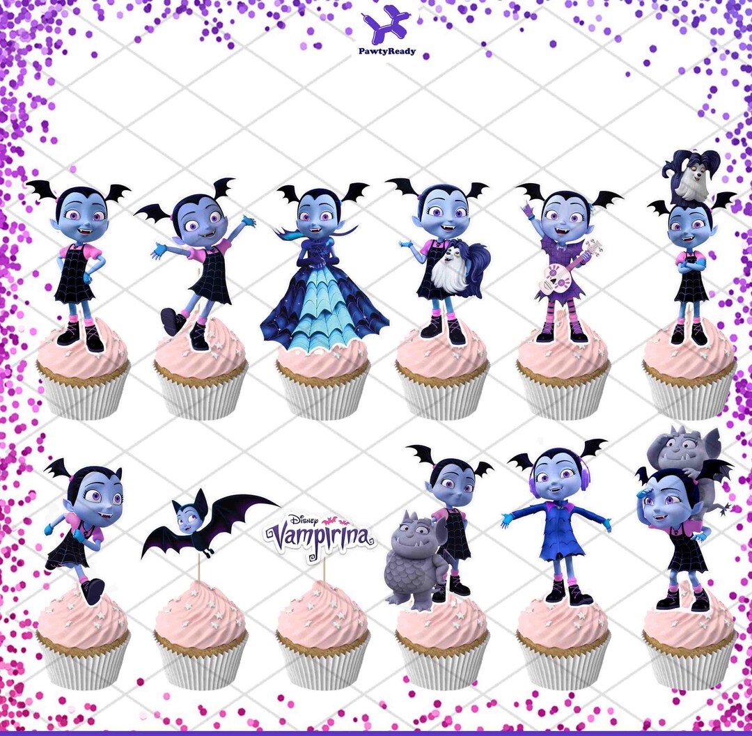 Vampirina Topper Cupcake Favor for Birthday Party Decorations Cake ...