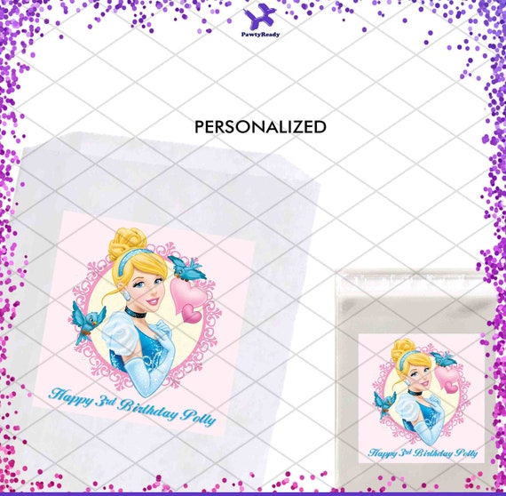 Cinderella Sticker Labels Favors Birthday Party Decoration - Etsy