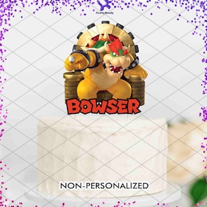 Bowser Cake Toppers Birthday Party Food Picks Cake Decoration Kids ...