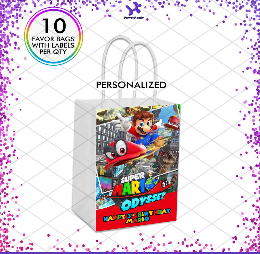 Super Mario Odyssey Party Favor Bags Gift Birthday Party Favor ...