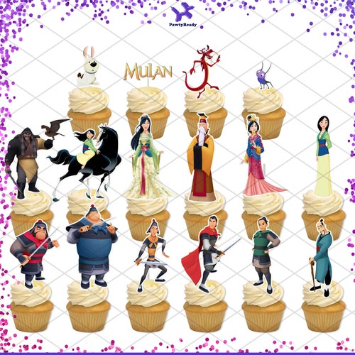 Mulan Toppers Cupcakes Birthday Party Decorations - Etsy