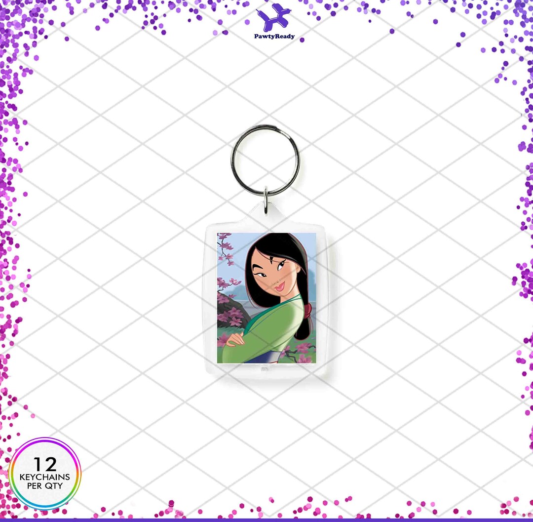 Mulan Keychains Favor Birthday Party Gifts Prize Key Chains Custom ...