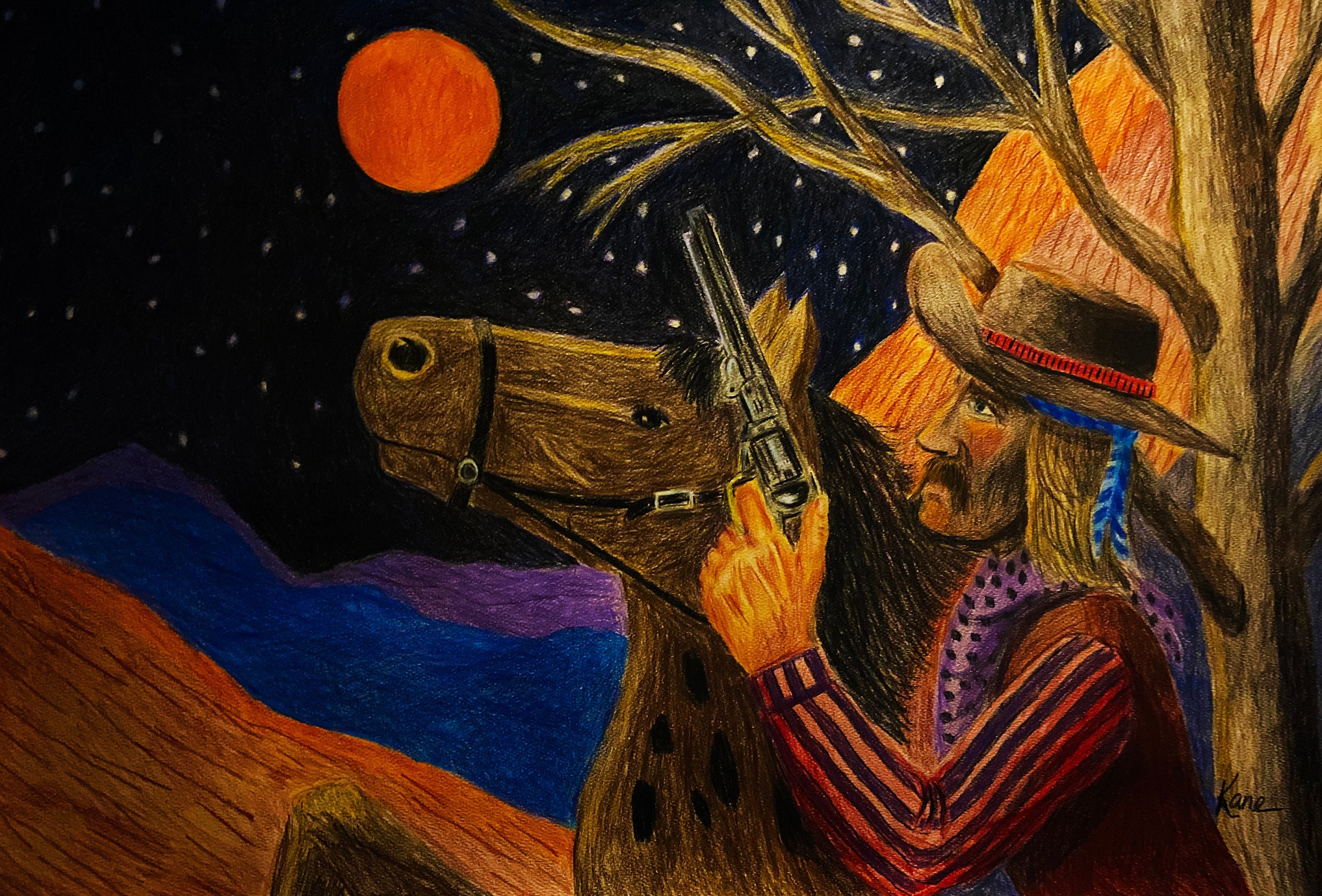 Cowboy Artwork, Western Artwork, Cowboy Digital Download, Wild West Art ...