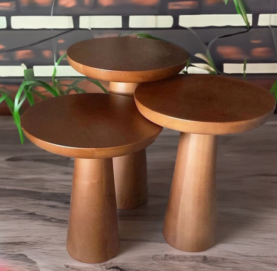 Mushroom Coffee Table Set,customizable Mushroom Coffee Table,solid Wood ...