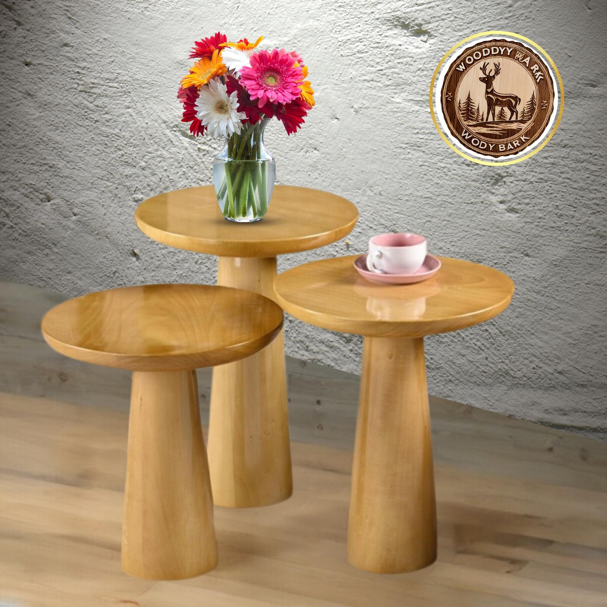 Mushroom Coffee Table Set,customizable Mushroom Coffee Table,solid Wood ...
