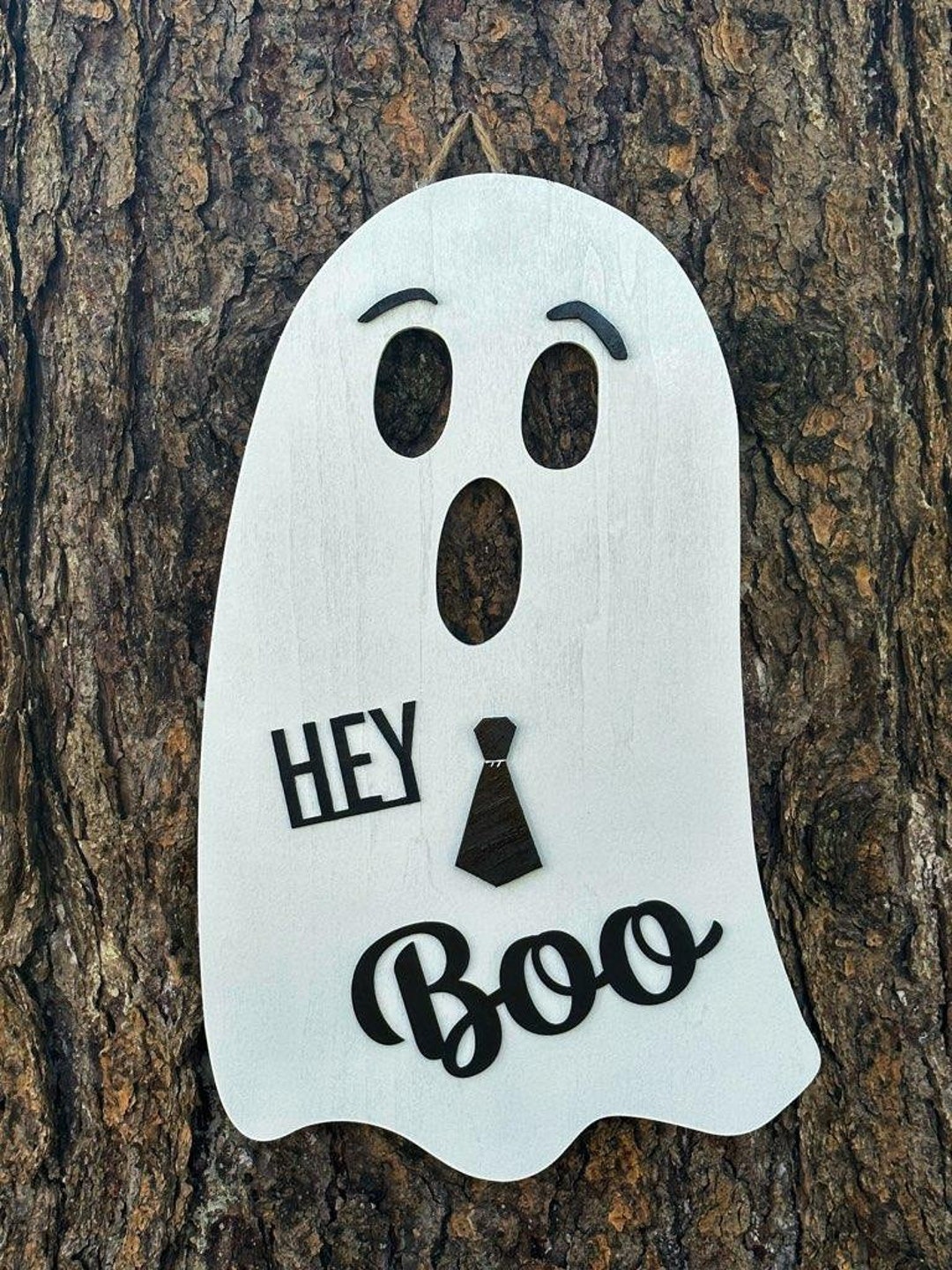 Hey Boo Ghost Door Sign - Etsy