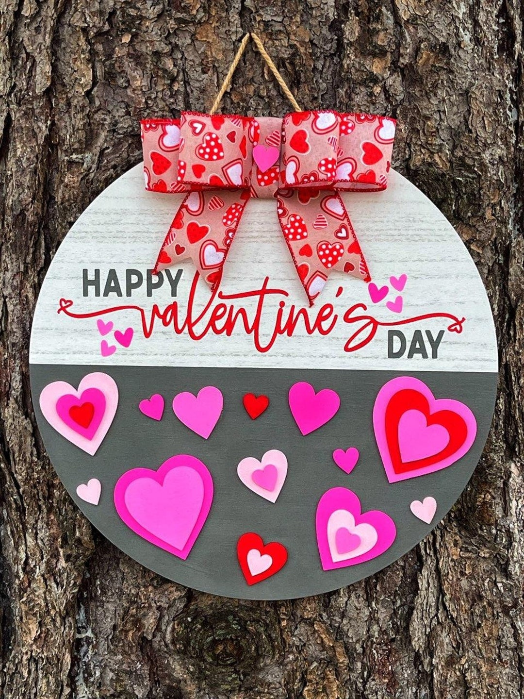Happy Valentine's Day Door Sign - Etsy