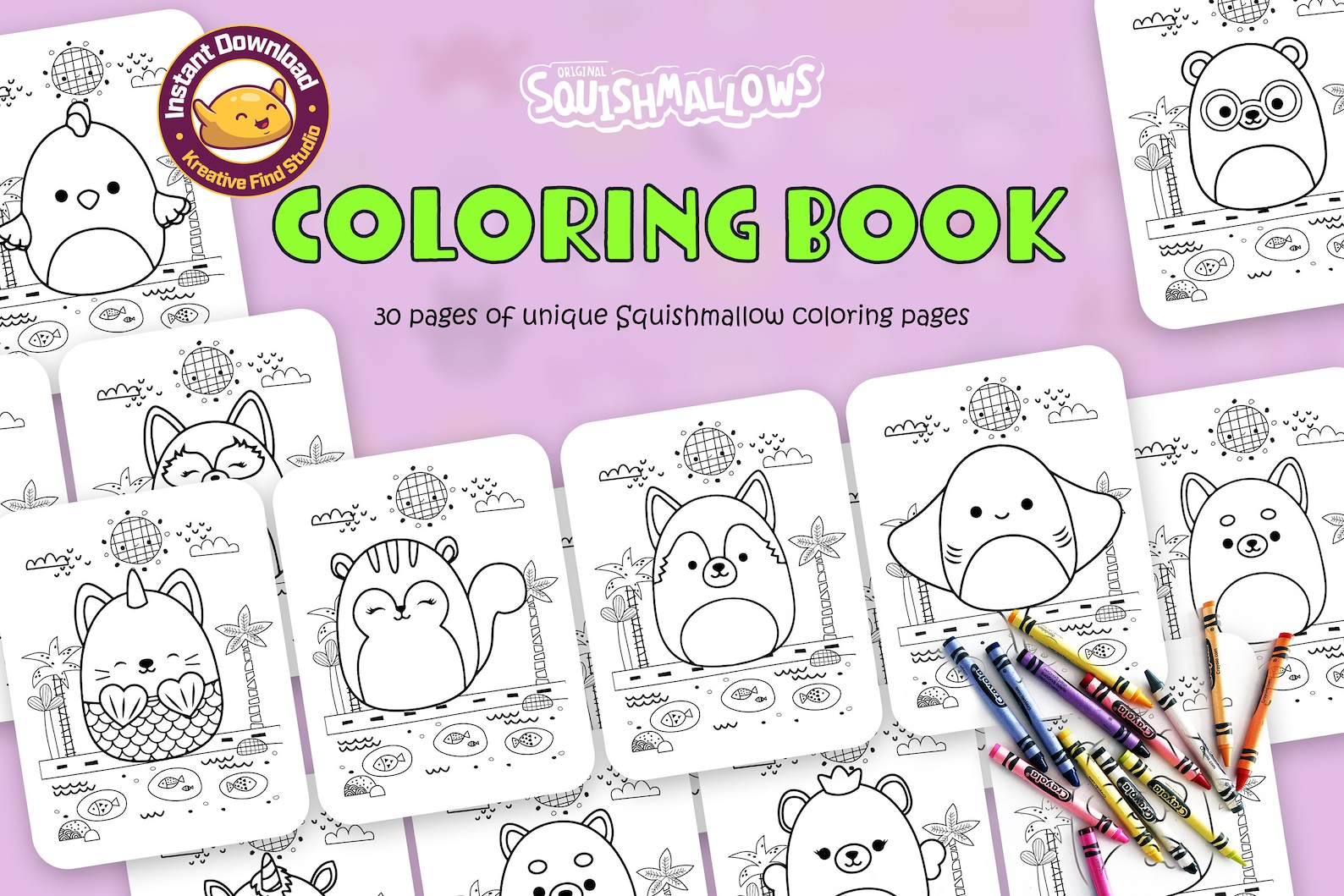 Squishmallow Coloring Book Squishmallow Activity - Etsy