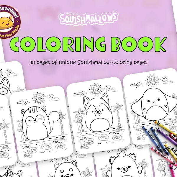 Squishmallow Activity Pages - Etsy