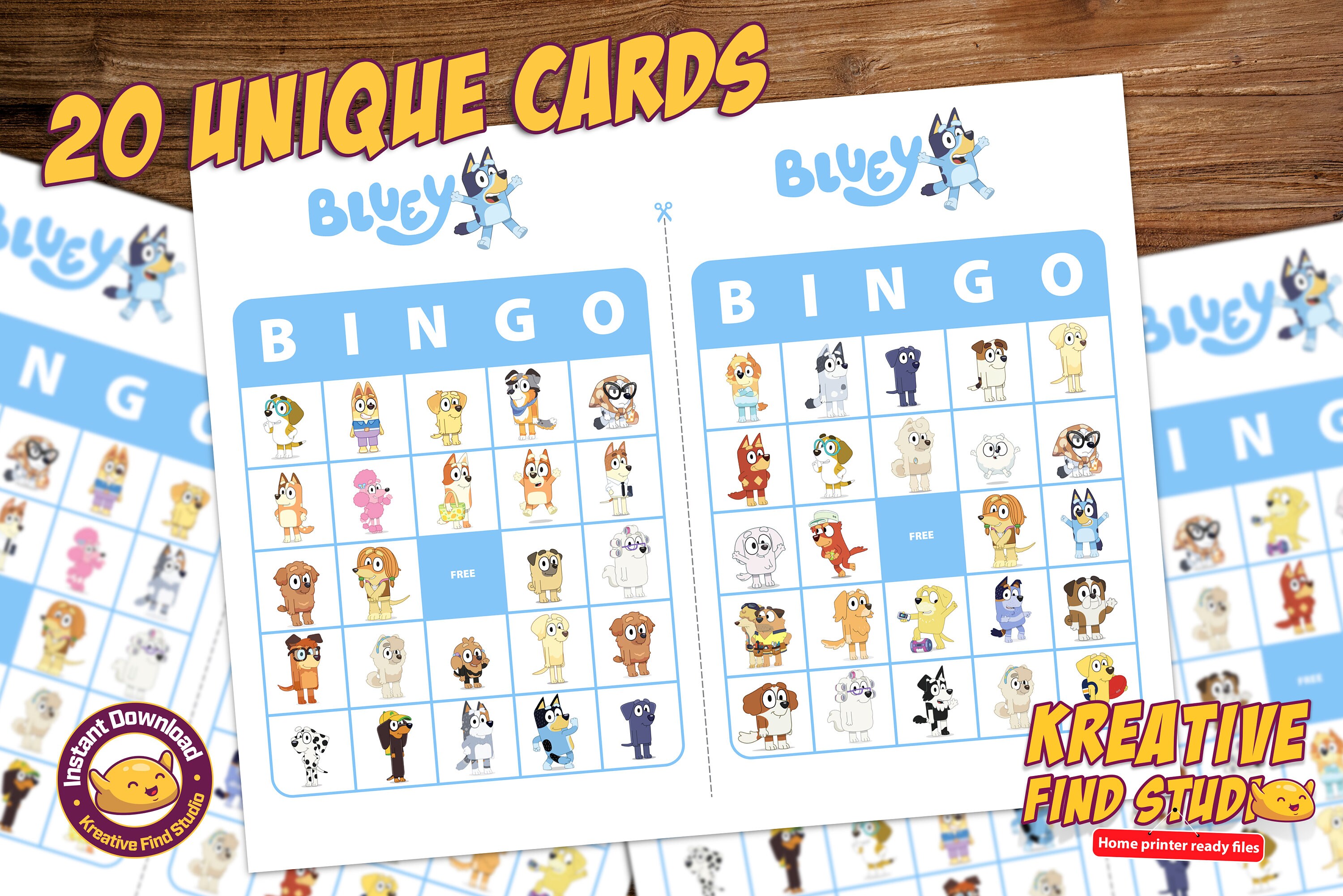 Bluey Bingo Printable, Bluey BINGO, Bingo, Bluey, Party Game, Bluey ...