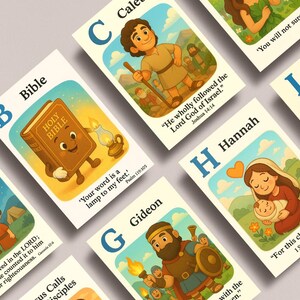 Bible A-Z Flashcards: Christian Alphabet Cards With Verses (digital ...