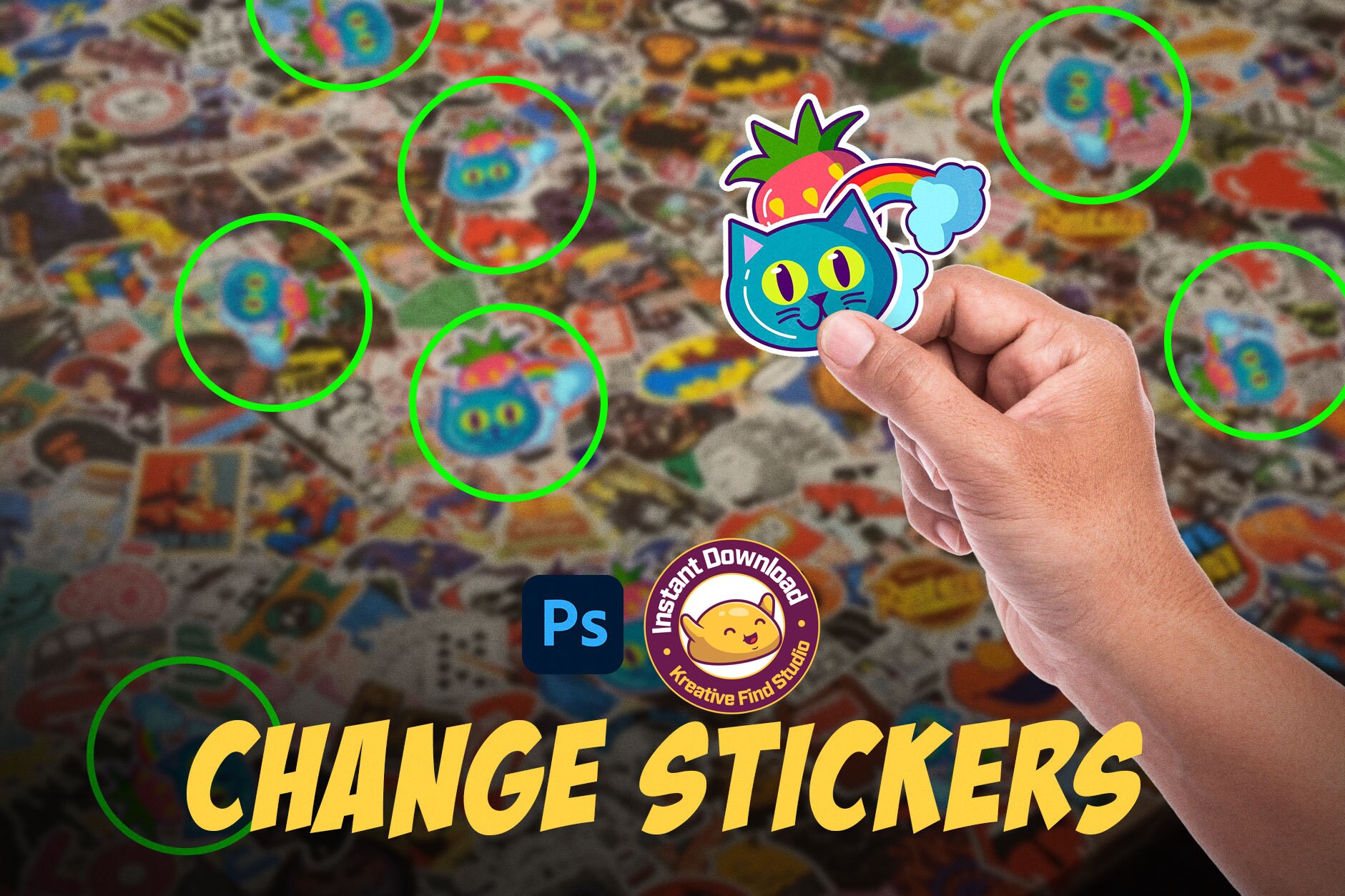 Automatic Sticker Mockup Sticker Mockup PSD Mockup Easy to - Etsy