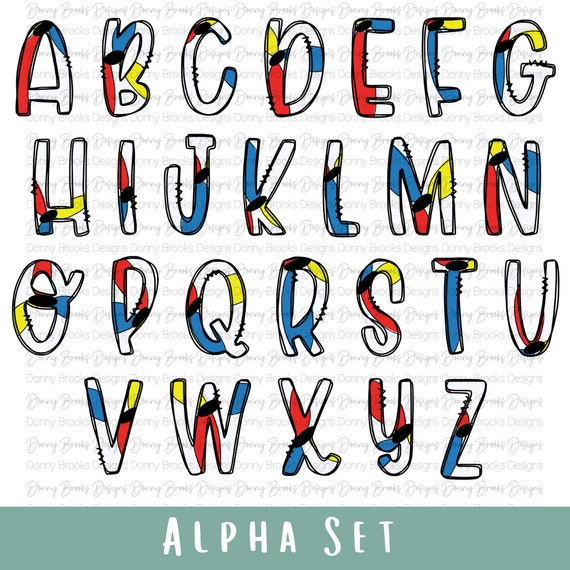 Beach Ball Alpha Set Digital Download | Etsy