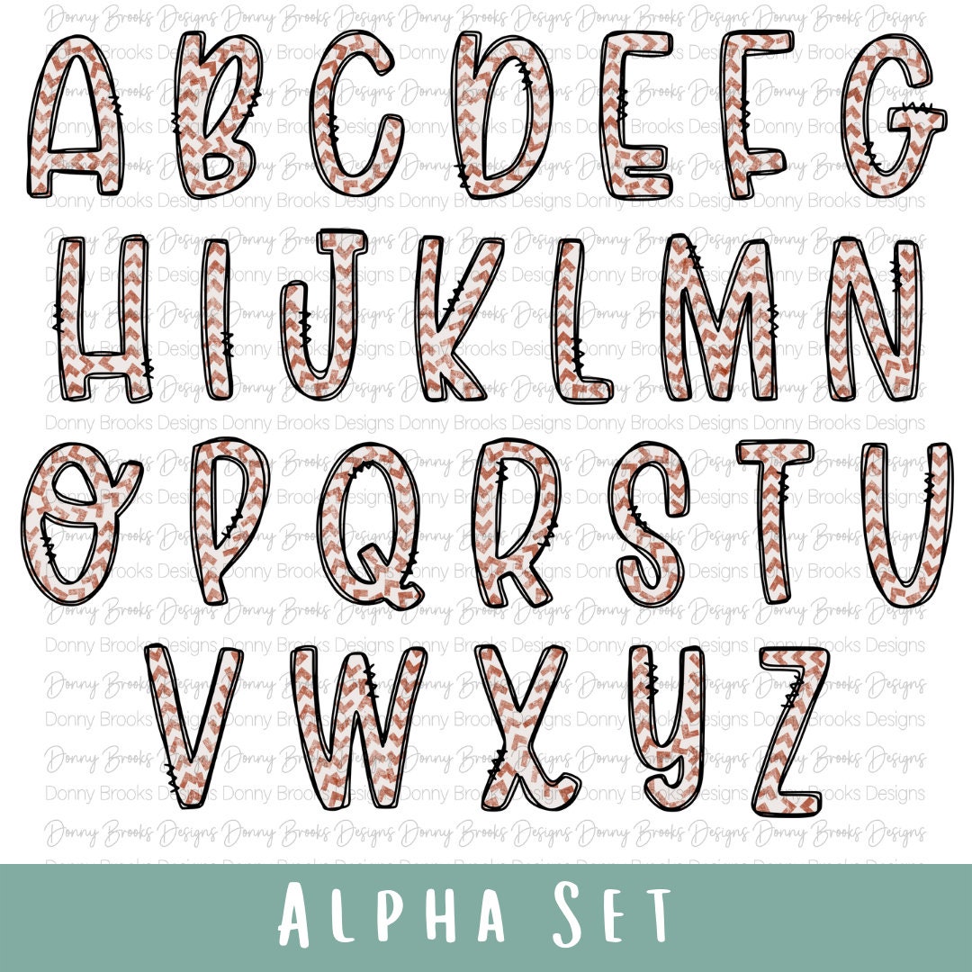 Baseball Alpha Set Digital Download - Etsy