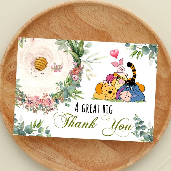 Winnie the Pooh Baby Shower Thank You Tag - Etsy