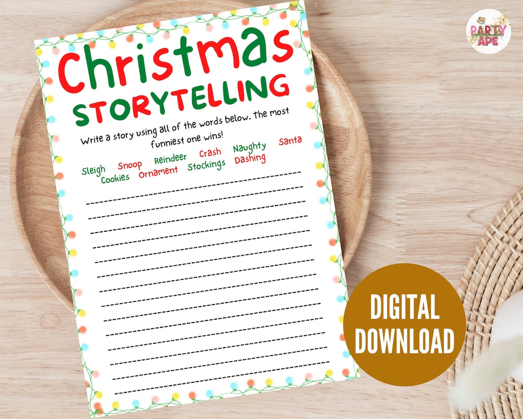 Christmas Storytelling Game, Christmas Games for Family, Christmas ...