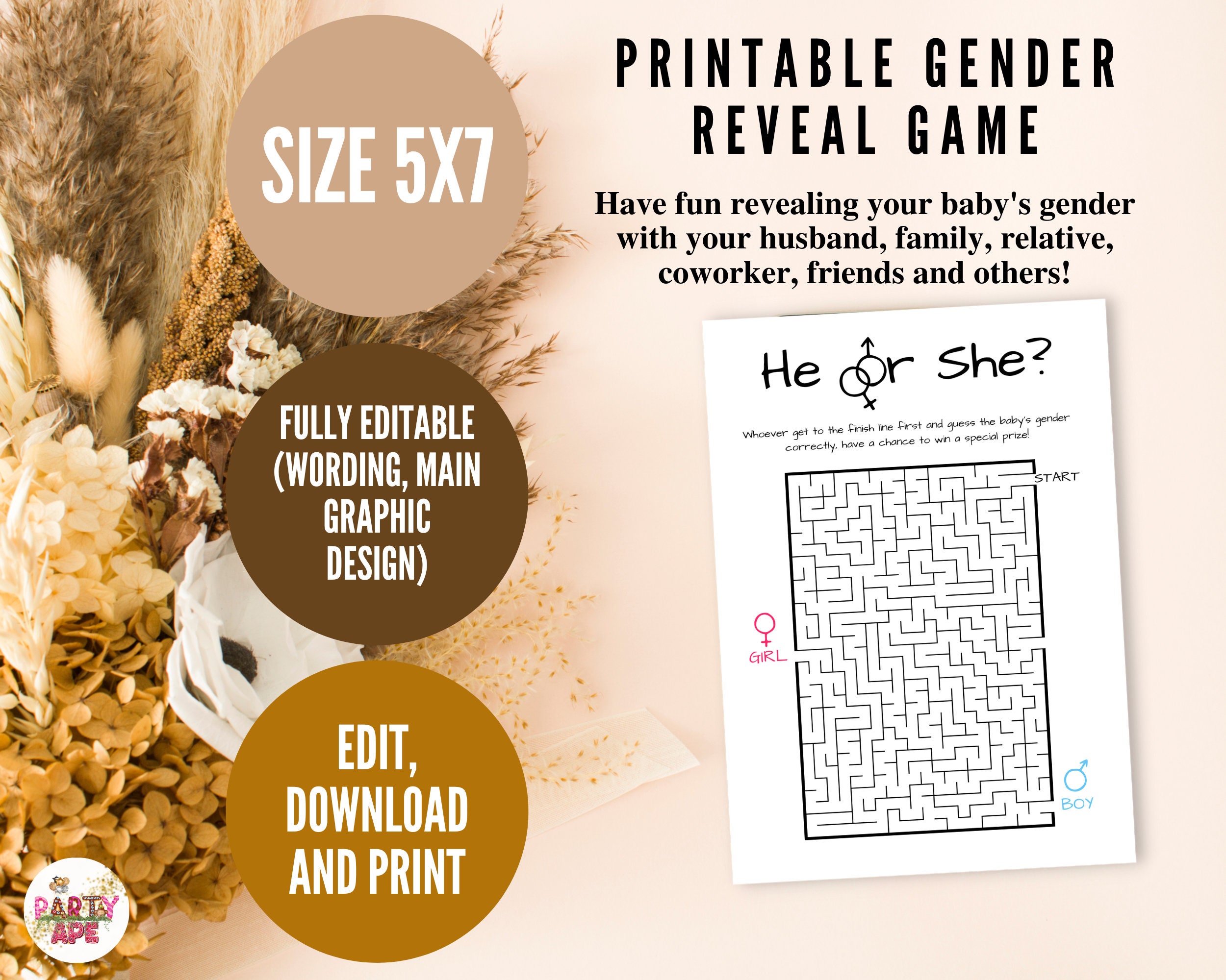 Girl Gender Reveal Maze, Unique Gender Reveal Ideas, Labyrinth Gender ...