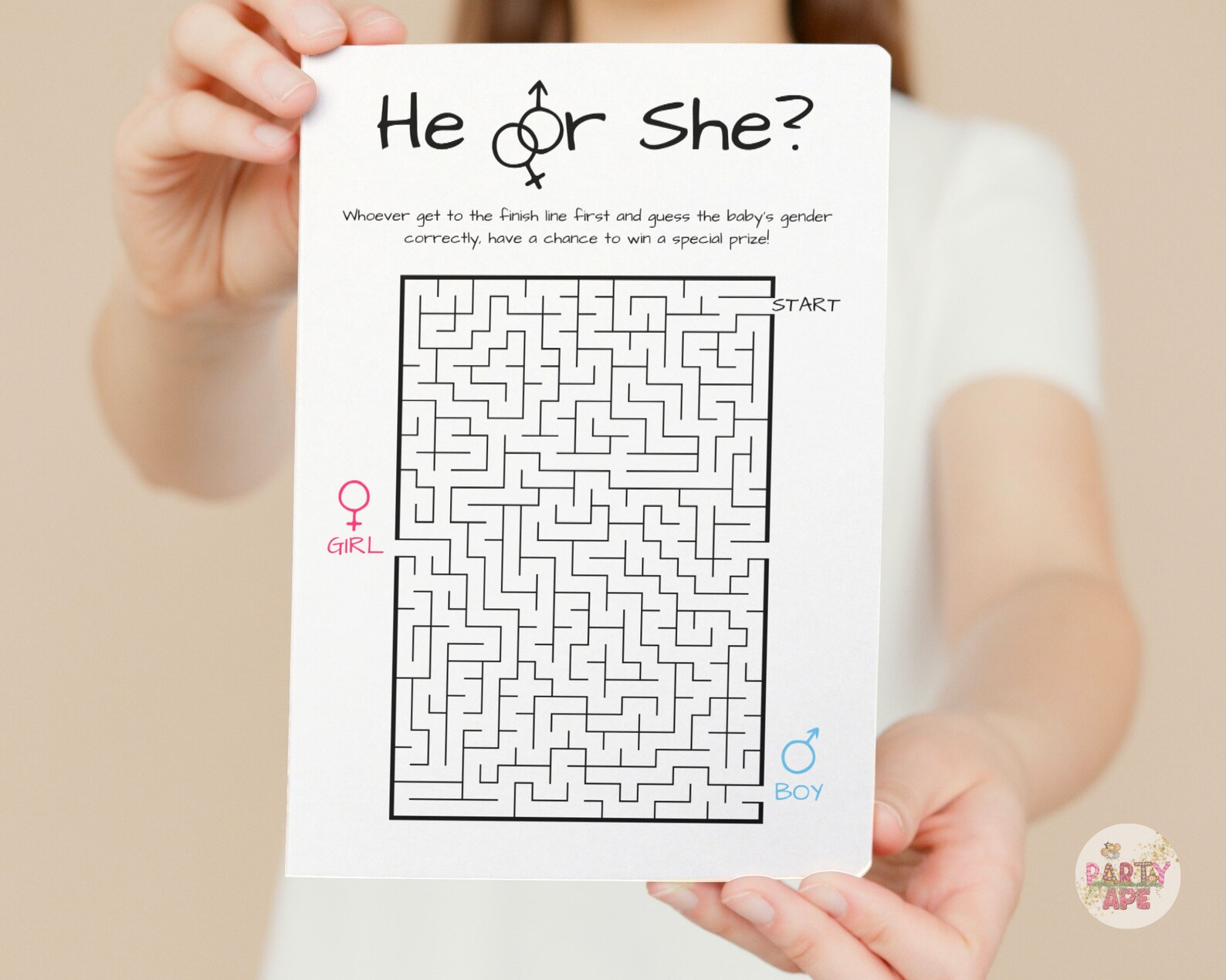 Girl Gender Reveal Maze, Unique Gender Reveal Ideas, Labyrinth Gender ...