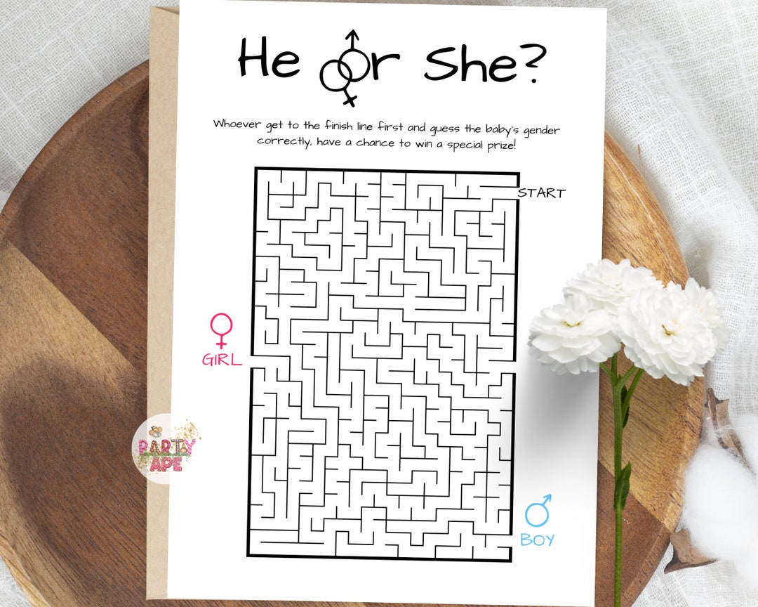 Girl Gender Reveal Maze, Unique Gender Reveal Ideas, Labyrinth Gender ...