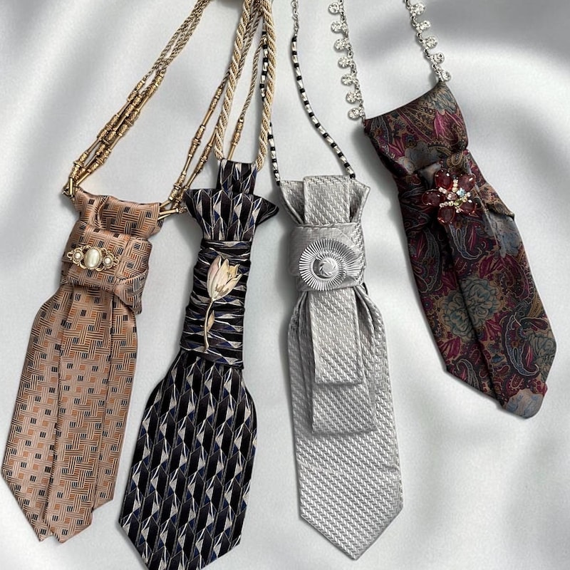 Upcycle Necktie Necklace - Etsy