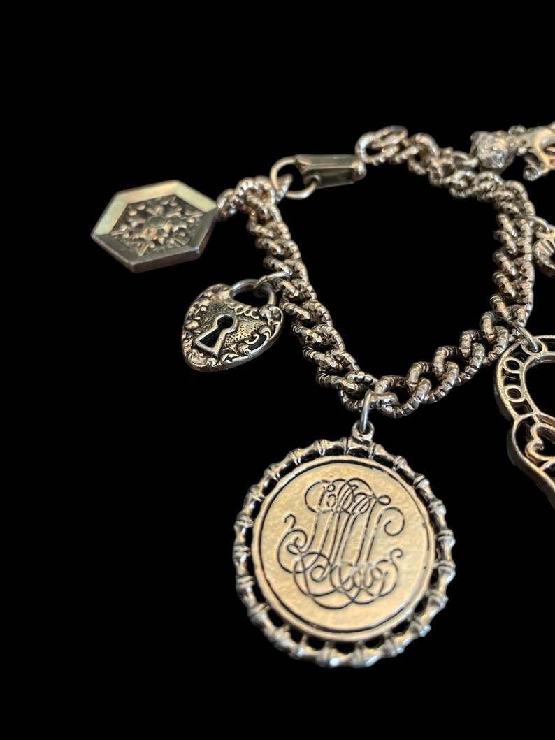 Vintage Sweetheart Charm Bracelet Gold Tone - Etsy