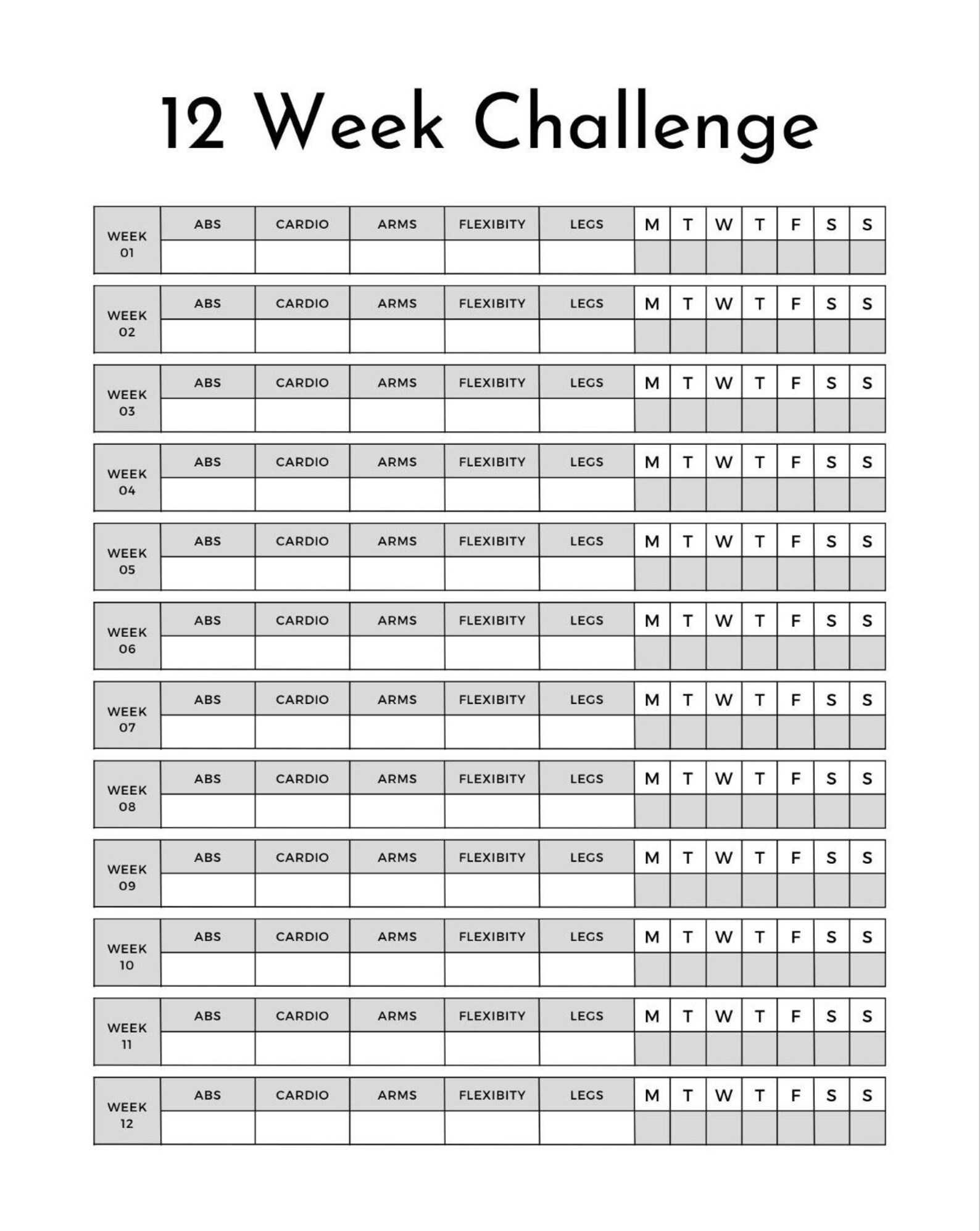 12 Week Challenge - Etsy