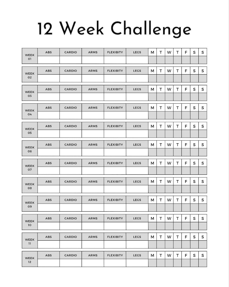 12 Week Challenge - Etsy