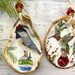 Oyster Shell Christmas Ornament, Whimsical Hummingbird or Chickadee - Etsy
