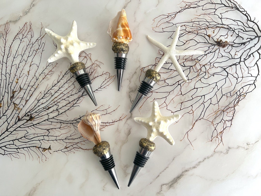 Shell Bottle Stopper, Wine Stopper, Beach Decor - Etsy