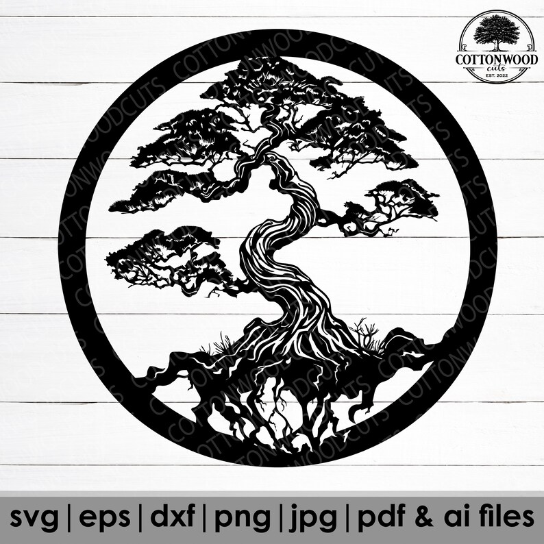 Bonsai Tree SVG, Chinese Tree Svg, Bonsai Svg, Nature Svg, Plasma Cut ...