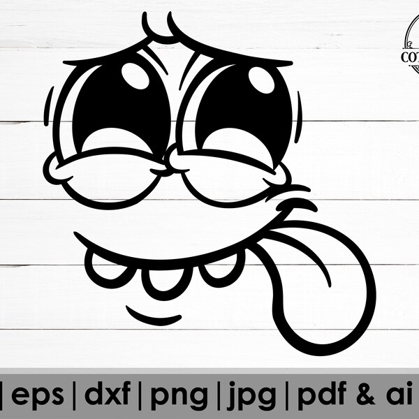 Silly Face Svg - Etsy