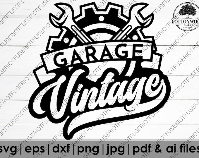 Vintage Garage SVG, Garage Shop Decor SVG, Cutting Files for Garage ...