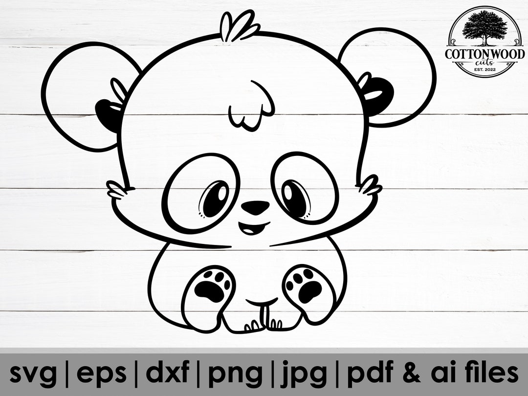 Panda SVG, Animal Love SVG, Cute Panda Svg, Cute Svg, Panda Kids Svg ...