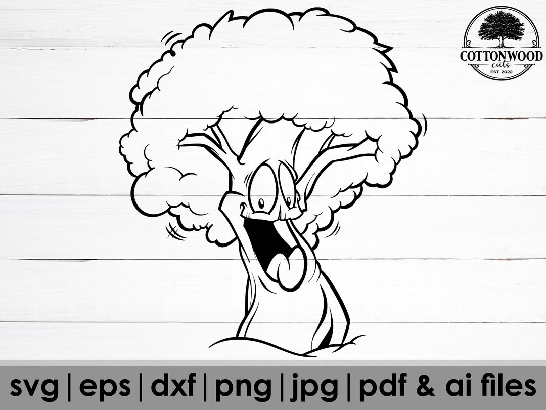 Tree SVG, Cute Tree SVG, Tree Kids Svg, Cartoon Png, Nursery Room Svg ...