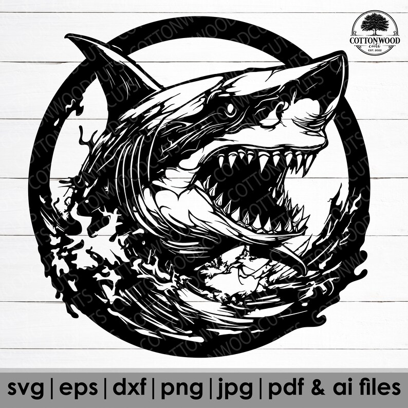 Shark SVG, Shark Sea Svg, Mean Shark Svg, Nature Svg, Plasma Cut Svg ...