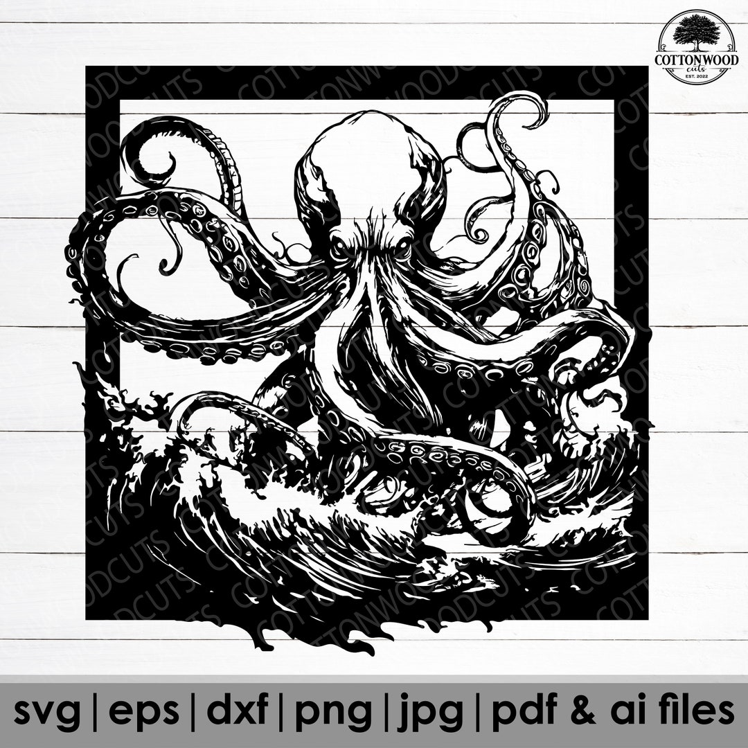Octopus SVG, Octopus Sea Svg, Squid Svg, Nature Svg, Plasma Cut Svg ...