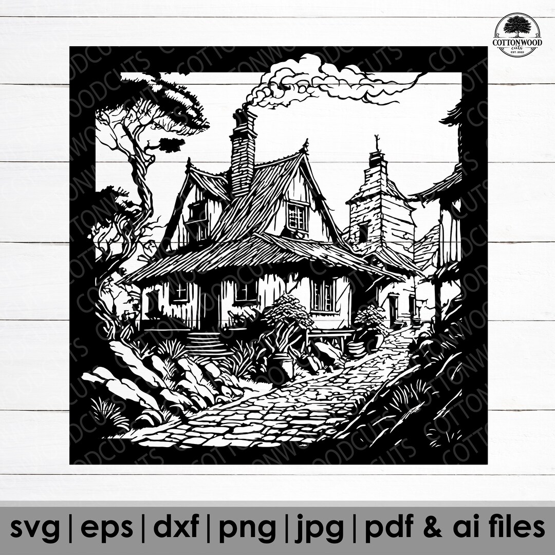 Cottage SVG, Fantasy Svg, Beautiful Svg, Nature Svg, Plasma Cut Svg ...
